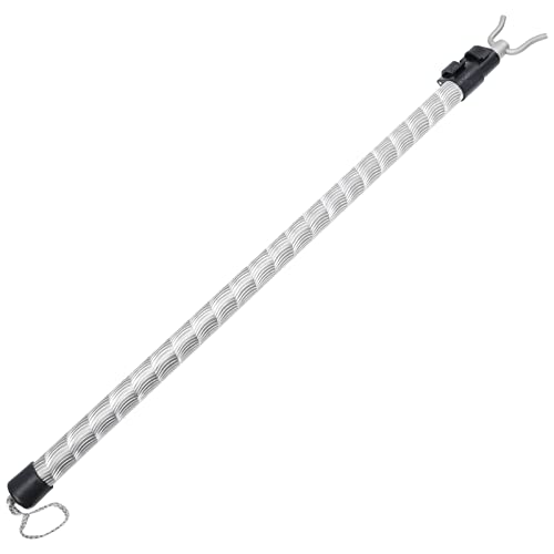 Operitacx Retractable Closet Pole Long Reach Stick Extend Garment Pole Clothesline Pole Hooks Telescoping Garment Pole for Closet Shelf Reaching Ceiling High Items Silver