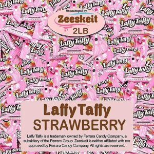 ZEESKEIT Repackaged Laffy Taffy Strawberry Chew Candy 2 Lb, Individually Wrapped Chewy and Tangy, Easter, Birthdays, Kosher Candy