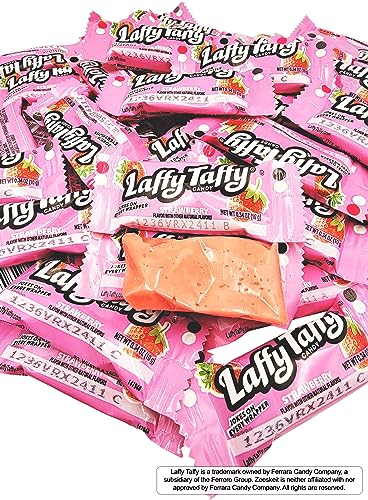 ZEESKEIT Repackaged Laffy Taffy Strawberry Chew Candy 2 Lb, Individually Wrapped Chewy and Tangy, Easter, Birthdays, Kosher Candy