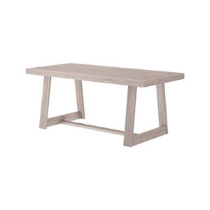 Plank+Beam 72 Inch Dining Table, Solid Wood Kitchen Table, Dinner Table for Dining Room, Seashell Wirebrush