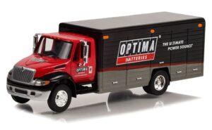 greenlight 33240-c h.d. trucks series 24 - international durastar 4400 delivery truck - optima batteries 1:64 scale diecast