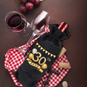 30th Birthday Wine Bag, Back in 1993 Birthday Gift Wine Bag for Women Men, Birthday Party Supplies Decorations, 30 Year Old Birthday Gifts for Her Him, 1 Pcs Wine Bag(Black Gold)