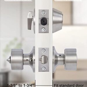 Lanwandeng 2 Sets Keyed Alike Entry Door Knobs and Single Cylinder Deadbolt Lock Combo Set Security for Entrance and Front Door, All Keyed Same Door Lock with Classic Satin Nickel Finish