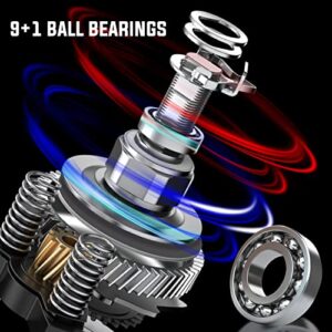 Sougayilang Baitcasting Reels, 7.3:1 Gear Ratio Fishing Reel with Magnetic Braking System- Left Handed