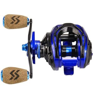 Sougayilang Baitcasting Reels, 7.3:1 Gear Ratio Fishing Reel with Magnetic Braking System- Left Handed