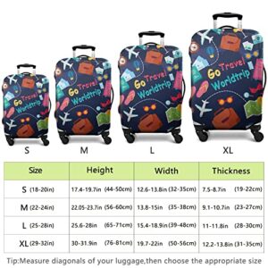 Luggage Cover Approved Go Travel Suitcase Protector Elastic Washable Baggage Covers for 18-20 inch Luggage(S)