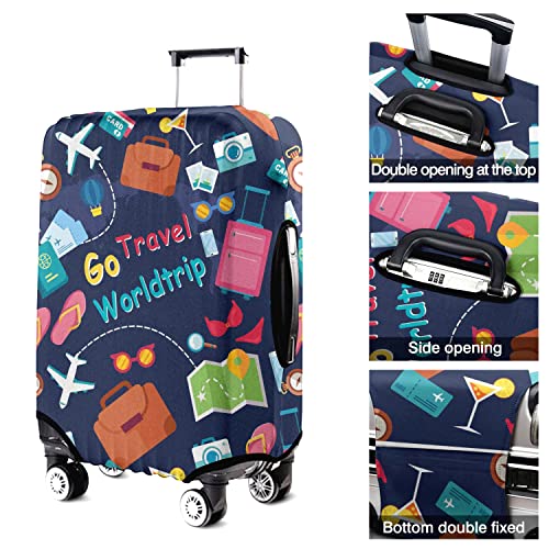 Luggage Cover Approved Go Travel Suitcase Protector Elastic Washable Baggage Covers for 18-20 inch Luggage(S)