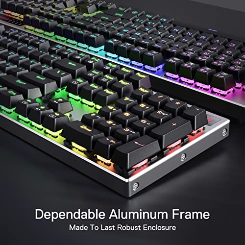 Redragon K556 PRO Upgraded Wireless RGB Gaming Keyboard, BT/2.4Ghz Tri-Mode Aluminum Mechanical Keyboard w/No-Lag Connection, Hot-Swap Linear Quiet Red Switch