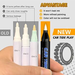 Cartideplay Paint Pen for Car Tires, Premium Tire Marker Pens White Waterproof Paint Markers For Car Tire Lettering | Permanent and Waterproof | Carwash Safe (Purple,2PCS)