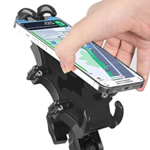 ZIDIYORUO Anti-Vibration Phone Holder for UTV/SXS Off-Road Riding, One Hand Operation Aluminum Heavy Duty Cell Phone Mount, Easy Install iPhones or 4.7"-7.1" Cell Phones on 1.75"-2" Roll Cage