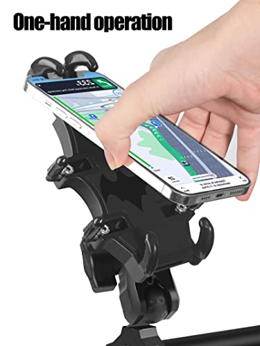 ZIDIYORUO Anti-Vibration Phone Holder for UTV/SXS Off-Road Riding, One Hand Operation Aluminum Heavy Duty Cell Phone Mount, Easy Install iPhones or 4.7"-7.1" Cell Phones on 1.75"-2" Roll Cage