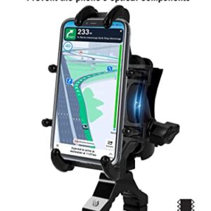 ZIDIYORUO Anti-Vibration Phone Holder for UTV/SXS Off-Road Riding, One Hand Operation Aluminum Heavy Duty Cell Phone Mount, Easy Install iPhones or 4.7"-7.1" Cell Phones on 1.75"-2" Roll Cage