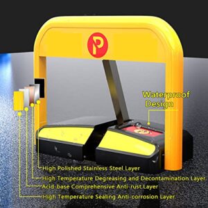 BEESOM Parking Space Lock Folding Parking Barrier, Automatic Remote Controlled Parking Post, 50M Parking Space Lock for Home, Business, Office & Commercial