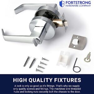 FORTSTRONG Commercial Door Handle with Privacy in-Use- Vacant Indicator Lock for Men or Women ANSI Grade 3 ADA Compliant FS2123BK Bathroom