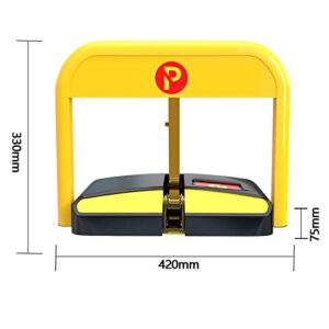 BEESOM Automatic Remote Control Parking Lock, Parking Space Lock with 25° Swing Am Range, Parking Space Lock Folding Parking Barrier