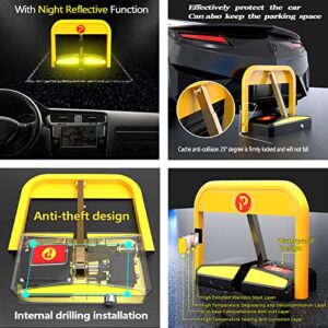 BEESOM Automatic Remote Control Parking Lock, Parking Space Lock with 25° Swing Am Range, Parking Space Lock Folding Parking Barrier