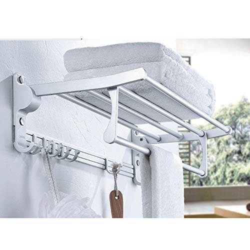 EAFTOS Wall Mounted Clothes Hanger Space-Saver, Retractable Garment Laundry Drying Rack, Easy to Install, for Balcony, Laundry, Bathroom and Bedroom