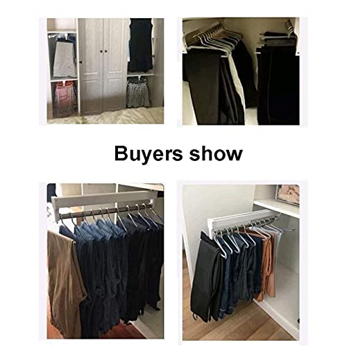 OMOONS Drying Racks,Clothes Rail Pull-Out Closet Drying Rack Slide/Trouser Rack,Space-Saving Wardrobe Drying Rack,Household Storage Rack,for Scarf/Jeans/Towel/500Mm