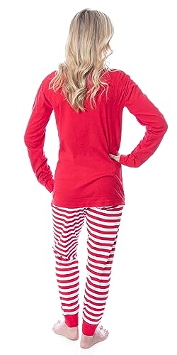 INTIMO Barbie Family Christmas Logo Santa Unisex Sleep 2 Piece Pajama Set (Adult, Small)