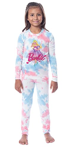 INTIMO Barbie Girls' Princess Doll Unicorn Unisex Child 2 Piece Sleep Pajama Set (6)