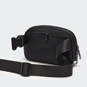 Pander Cross Body Fanny Pack for Women, Fashion Waist Packs, Crossbody Bags, Everywhere Belt Bag with Adjustable Strap (Two-way Plastic Zipper, Onyx Black)