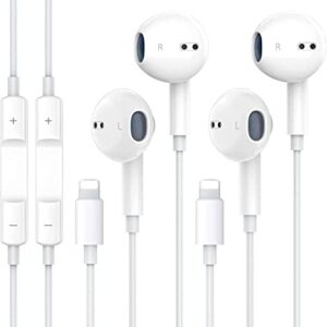 2 Pack Wired Earphones for iPhone,Headphones,in-Ear Stereo Noise Isolating Earbuds, Microphone and Volume Control Compatible with iPhone 14/14 Pro/13/13 Pro/12/12 Pro/SE/11/11 Pro Max/XS Max/X/XR/8/7