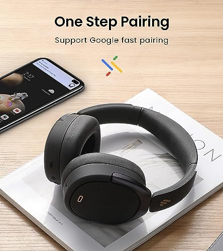 Edifier WH950NB Active Noise Cancelling Headphones, Bluetooth 5.3 Wireless Headphones, LDAC Hi-Res Audio, 55 Hours Playtime, Google Fast Pairing for Android, Dual Device Connection, App Control, Black