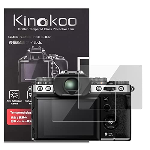 kinokoo XT5 Screen Protector for Fuji XT5 Fujifilm X-T5 Digital Camera - 0.25 mm 9H Hardness Tempered Glass Film Crystal Clear Bubble-free/Anti-scratch(2 pack)