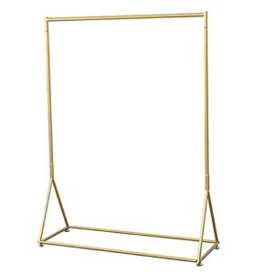 neochy heavy-duty hangers, wrought iron clothing display racks, men's and women's clothing store shelves, open balcony floor drying racks/golden/120x40x160cm