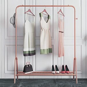 neochy heavy-duty hangers, carbon steel clothing display racks, open balconies, cloakroom drying racks, men's and women's clothing store display racks/rose gold/120cm