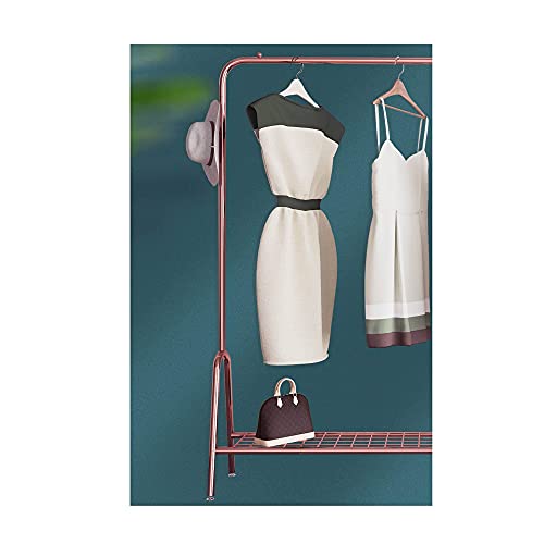 NEOCHY Heavy-Duty Hangers, Carbon Steel Clothing Display Racks, Open Balconies, Cloakroom Drying Racks, Men's and Women's Clothing Store Display Racks/Rose Gold/120Cm