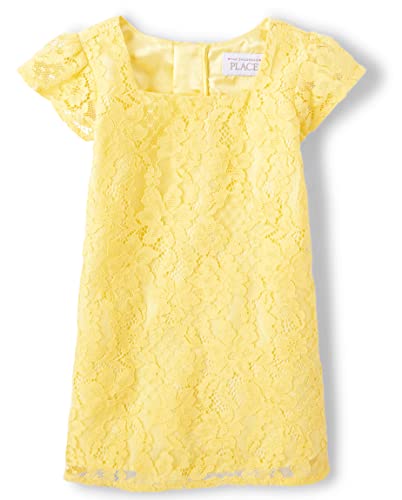 The Children's Place,Family Matching Dresses, Mommy and Me,Girls,Yellow Lace,12-18 Months