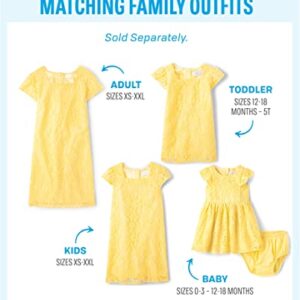 The Children's Place,Family Matching Dresses, Mommy and Me,Girls,Yellow Lace,12-18 Months