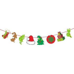 Merry Grinchmas Banner, Red & Green Grinchmas Christmas Party Sign Supplies, Merry Grinch Christmas Party Decorations