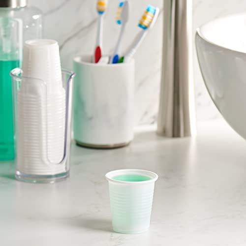 [500 Pack - 3 oz.] White Plastic Cups, Small Disposable Bathroom, Mouthwash Polypropylene Cups…