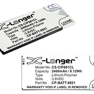 Replacement (2-Pack) Battery for Cisco 8800 CP-BATT-8821 GP-S10-374192-010H 74-102376-01, 3.8V 2400mAh