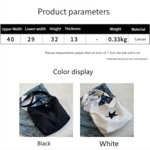 Fashion star canvas shoulder bag for men and women casual big travel bag leather messenger bag