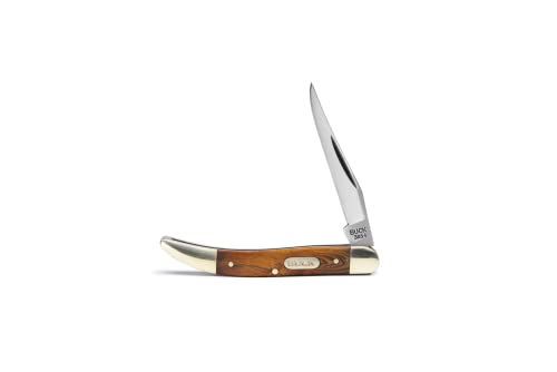 Buck Knives 385 Toothpick Single-Blade Folding Pocket Knife with Wood Handle