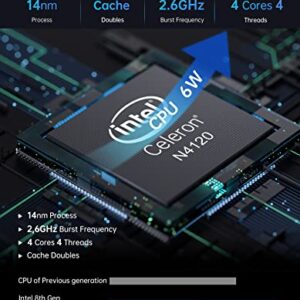 AWOW Mini PC Intel Celeron N4120 8GB RAM 256GB M.2 SSD, Mini Desktop Computer Support 4K UHD, Dual WiFi, HDMI, BT 4.2 for Business Home Office