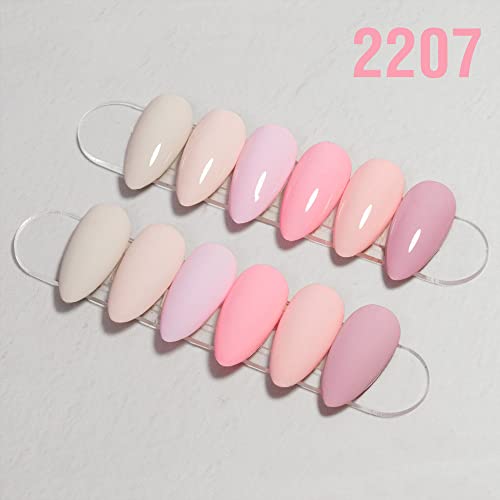 VENALISA Hema-Free Pink Gel Nail Polish Set- 6 Colors Popular Nude Pink Gel Polish Kit, Soak Off LED Nail Lamp Light Pink Gel Manicure Kit DIY at Home Salon Gifts for Women Girls