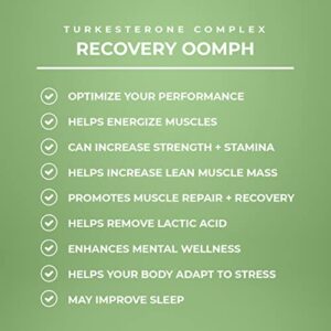 Oomph Body Turkesterone Supplement for Men | Muscle Recovery Supplements | Ajuga Turkestanica Extract | Supplements for Muscle Gains and Exercise Recovery