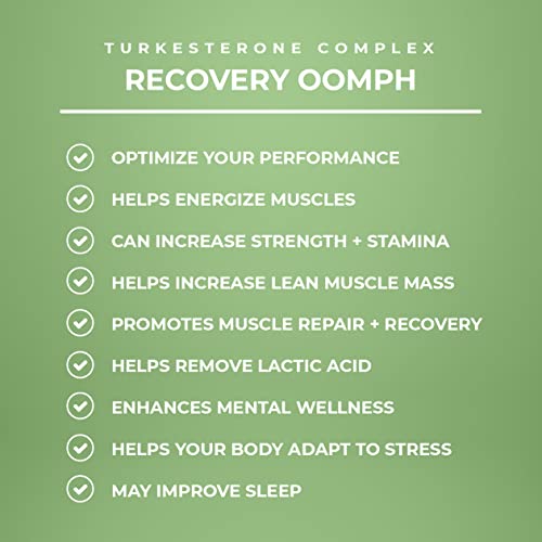 Oomph Body Turkesterone Supplement for Men | Muscle Recovery Supplements | Ajuga Turkestanica Extract | Supplements for Muscle Gains and Exercise Recovery