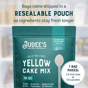 Judee's Yellow Cake Mix 10 oz - Baking Supplies - Super Moist and Rich - Great Pantry Essential - 100% Non-GMO, Gluten-Free and Nut-Free - Use for Baking and Decorating