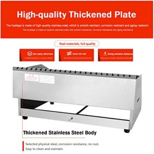 Burner Portable Gas Plancha BBQ Griddle, Stainless Steel, Restaurant Professional Grade Stainless Steel Propane Grill, Multi-Function Commercial Kitchen Gas Grill with Basket for Outdoor Catering