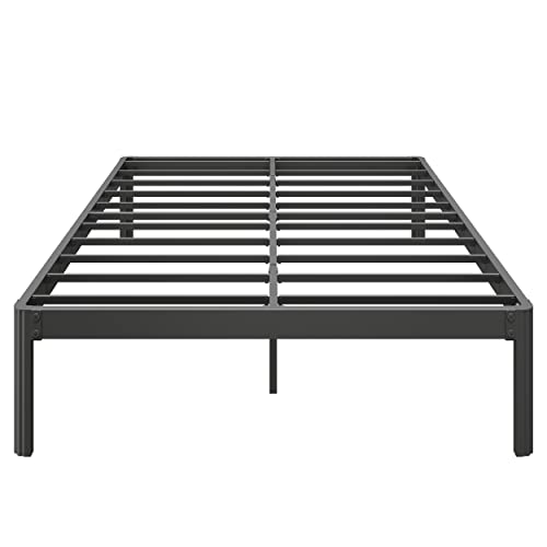 FDLOGW 18 Inch Cal King Bed Frame, Tall Metal Platform California King Size Bed Frames with Round-Corner Leg, Heavy Duty Steel Slat Mattress Foundation, Easy Assembly, Noise-Free, No Box Spring Needed