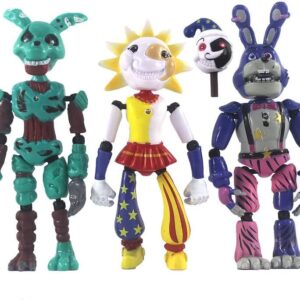 2022 New Game FNAF Toys Bonnie Foxy Bear Action Figure Dolls 9pcs/Set Transparent Version for Children (A)