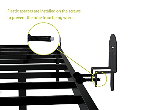 DiaOutro 18 Inch California King Bed Frames Heavy Duty Metal Platform with Non Slip Mattress Gaskets