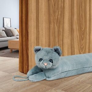 nabowan under door draft stopper 32 inch - adorable cat heavy duty under door draft blocker for door & window, animal draft stoppers for bottom of door