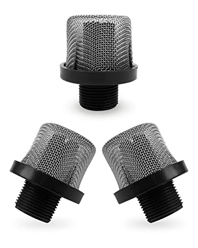 3Pcs Airless Paint Sprayer Inlet Strainer Fit for Magnum X5 LTS15 X7 LTS17 Airless Paint Spray Gun 3/4 Inch Thread Inlet Strainer Replacement 288716