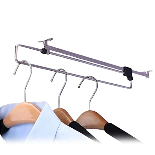 ONIIZ Wardrobe top Mounted Clothes Rail, Drying Rack, Telescopic Clothes Rail, Cloakroom Hanger, Furniture Hardware Accessories 20inch